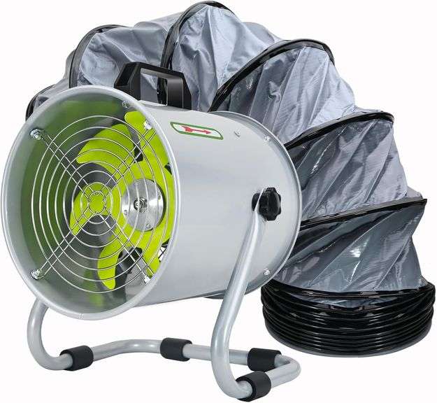 Bghdas Utility Blower, Ventilation Fan 8 Inch, Exhaust Fan with 16.4FT Duct Hose, 2800RPM High ...