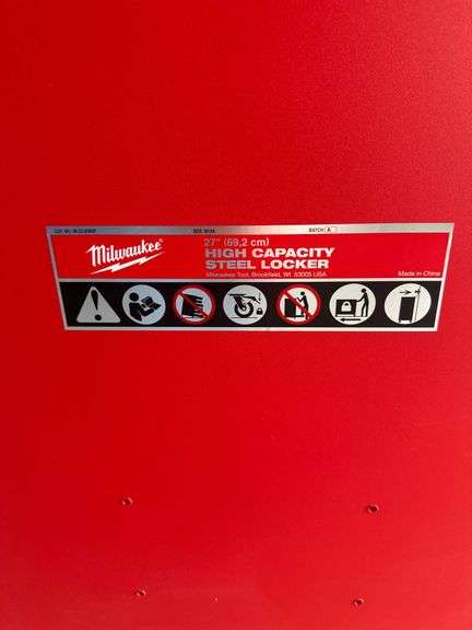 Milwaukee Tool Storage 27 in. W 4-Shelf Locker with Power Strip ...