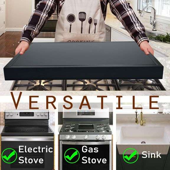 Noodle Board Stove Cover with Handles, Bamboo Stove Covers for Gas ...