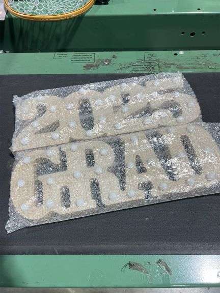 2025 Grad Wood signs with lights - Matthews Auctioneers