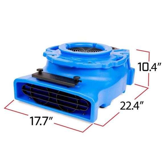 1/4 HP Low Profile Blue Air Mover Blower Fan for Water Damage ...