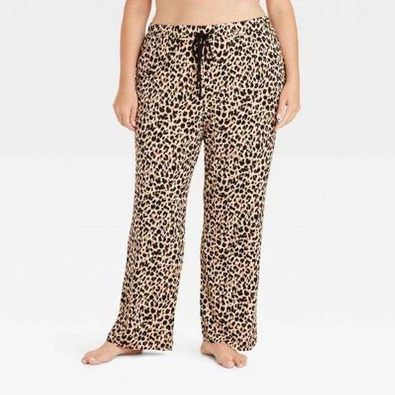 Box of 12 - Women's Cloud Knit Pajama Pants - Auden ? Brown/Animal 1X ...