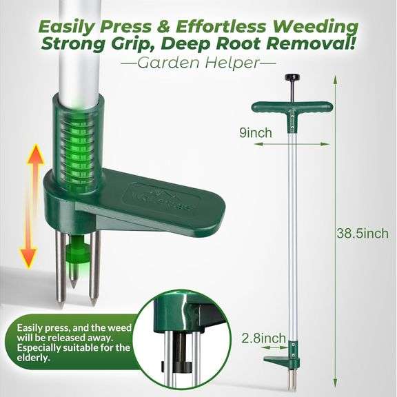 Walensee Weed Puller, Stand Up Weeder Hand Tool, Long Handle Garden ...