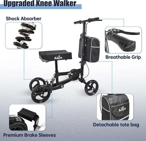 Knee Scooter, Steerable Knee Walker Economical Knee Scooters for Foot ...
