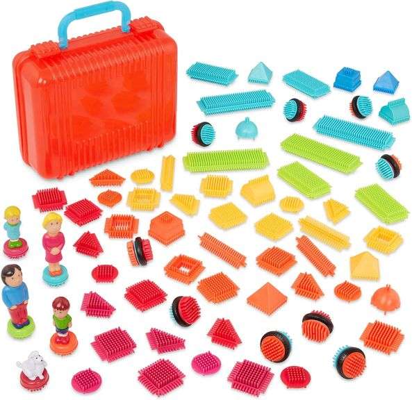 Battat Bristle Blocks Basic Set, 85-Piece Block Construction Set ...