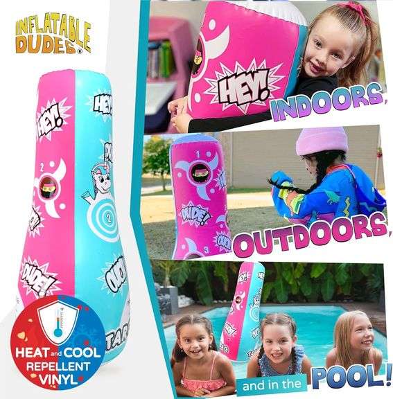INFLATABLE DUDES Target Bags -Kids Punching Bag | Already Filled with ...
