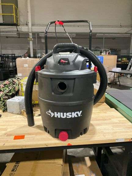 Husky 16 Gal. Poly Cart-Design Wet/Dry Vac with a Cartridge Filter ...