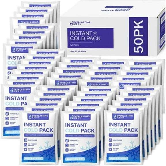 Everlasting Ice RX Instant Ice Packs Cold Compress Disposable Ice Packs ...