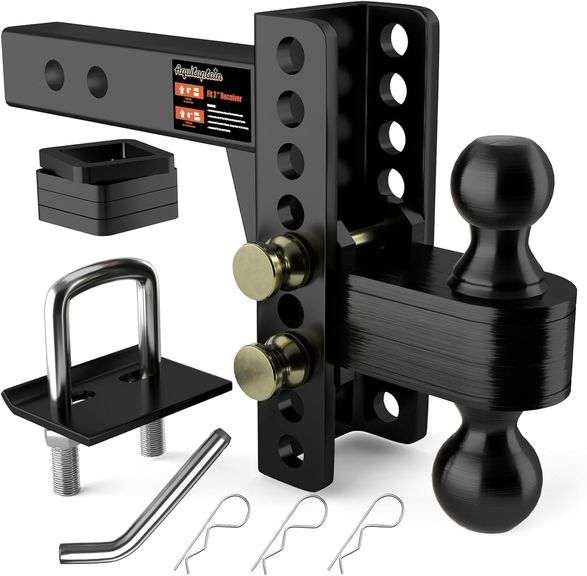Aquilaplain Adjustable Trailer Hitch - Fits 2' Receiver, 6 Drop/Rise ...