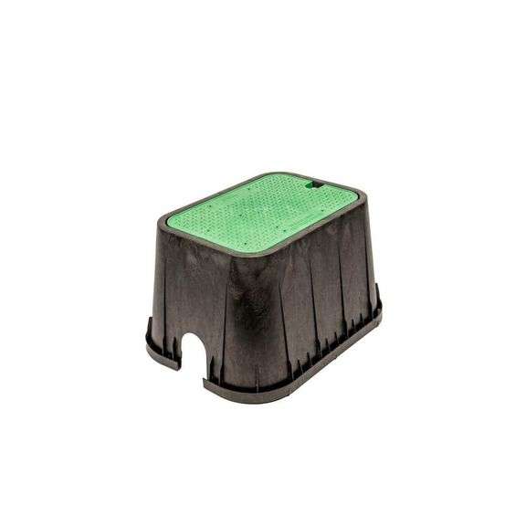 14 in. X 19 in. Rectangular Irrigation Valve Box and Lid, Black Box ...