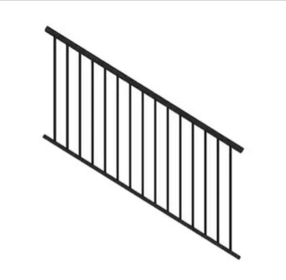 Aria railing 36" by 6' stair panel black - Matthews Auctioneers