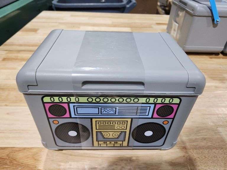 Target Bullseye Playground Boom Box Drink Bucket Mini Cooler 80 s Retro ...