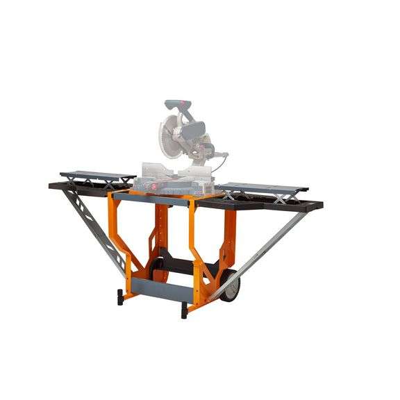 Bora Portamate 31 in. L X 29 in. W X 34 in. H Rolling Miter Saw Station ...