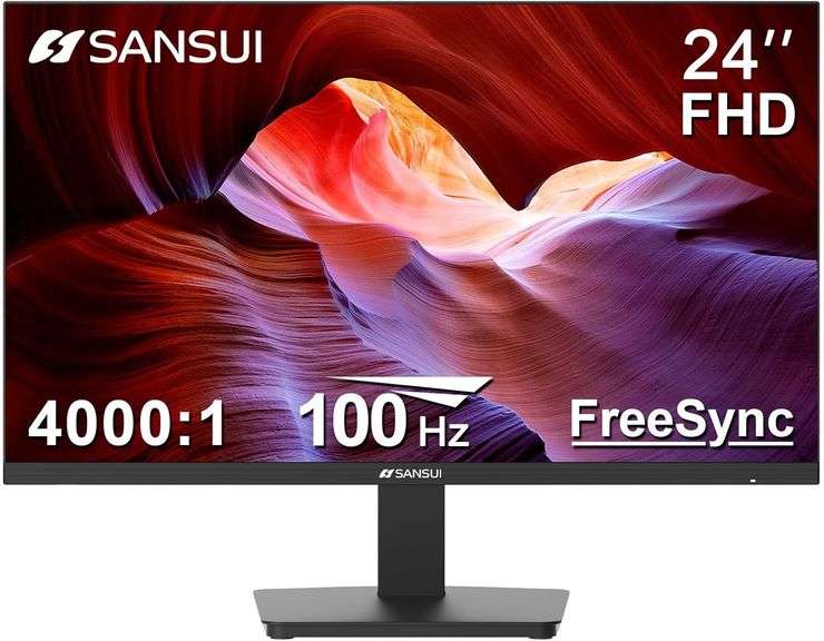 SANSUI Monitor 24 inch 100HZ FHD Computer Monitor, PC Monitor with HDMI ...