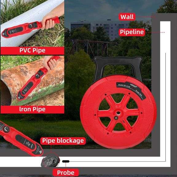 Pipe Locator Underground Pipe Blockage Detector Locators Water Pipe ...