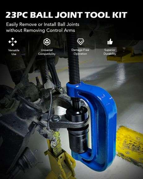 Orion Motor Tech Ball Joint Removal Tool Kit, 23pc Ball Joint Press & U Joint Removal Kit with ...