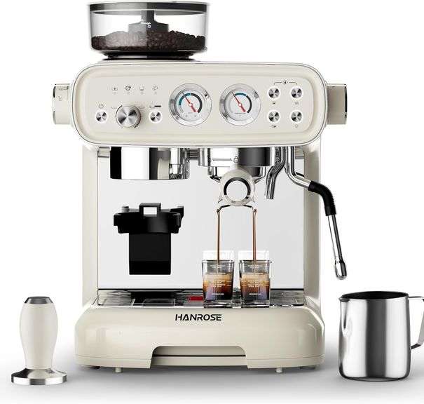 Espresso Machine With Grinder, 20 Bar Espresso Machine with Milk ...