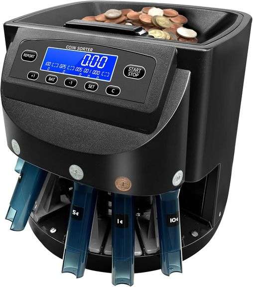 Coin Counter, USD Coin Sorter 270 Coins/Minute, 500 Coins Capacity ...