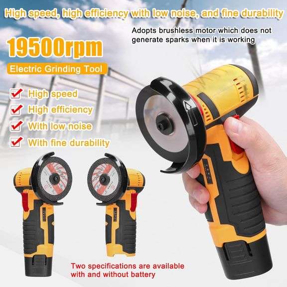 Angle Grinder, Geevorks Electric Grinding Tool 19500RPM, Mini Grinder ...
