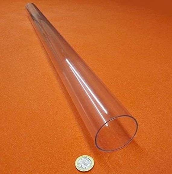 Polycarbonate Round Tube 2.25" (2 1/4") OD x 2 1/8"" (2.125") ID x 1/16 ...