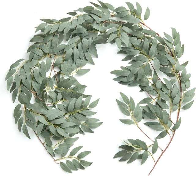 Ling's Moment Italian Ruscus Greenery, 5.9ft Artificial Silk Real Touch ...