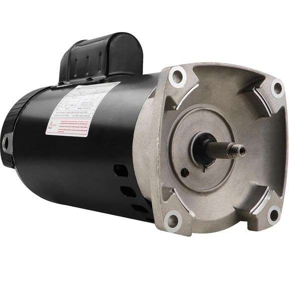 Drizzlen B2854 Square Flange Pool Pump Motor - 1.5HP, 3450 RPM, 56Y ...