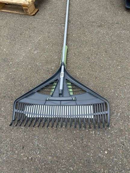 26 in. Poly Double Tine Leaf Rake with Detachable Hand Rake - Matthews ...