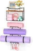 Yoga Mat Holder Wall Mount, Yoga Accessory Mats Storage Rack , Home Gym ...