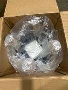 Kessler Round Tufted Faux Shearling Ottoman with Wood Legs (FA) Cream ...