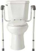 Guardian Toilet Safety Rails by Medline. 300-lb Capacity, Silver, One Pair - Matthews Auctioneers