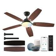 Amico Ceiling Fans with Lights, 52 inch Smart Ceiling Fan with Remote ...