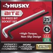 Husky BITE SAE/Metric Non-Slip Hex Key Set (18-Piece) - Matthews ...