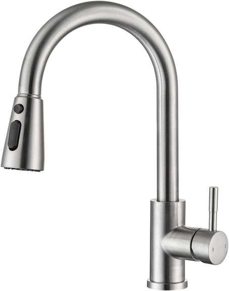 Kitchen Faucet with Pull Down Sprayer Brushed Nickel Single Handle ...