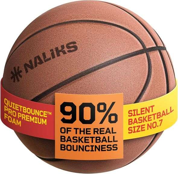 NALIKS Silent Basketball Size 7, 29.5 Airless Indoor Basketball | Gift ...