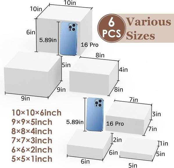 Ngdiluxury 6Pcs Buffet Risers,Food Risers for Buffet Table Display ...
