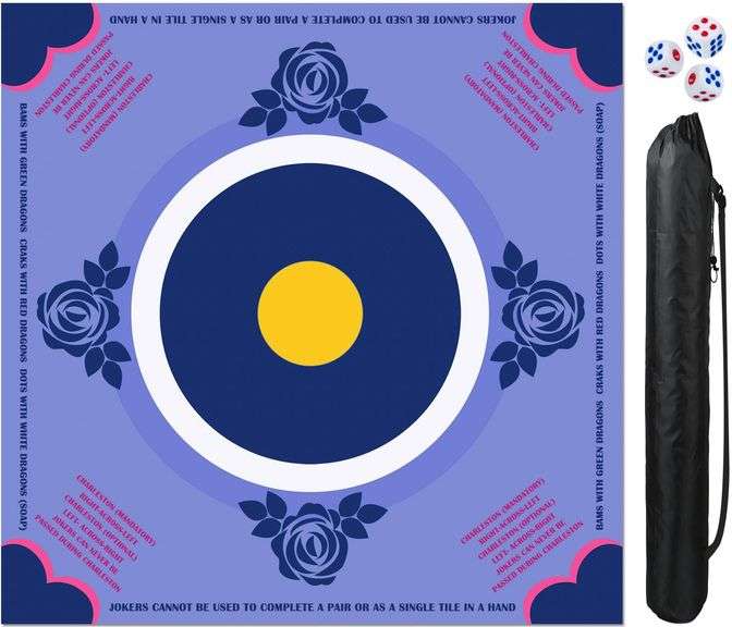 Taluokong Anti Slip Rubber Mahjong Mat for Table with Rules Noise ...