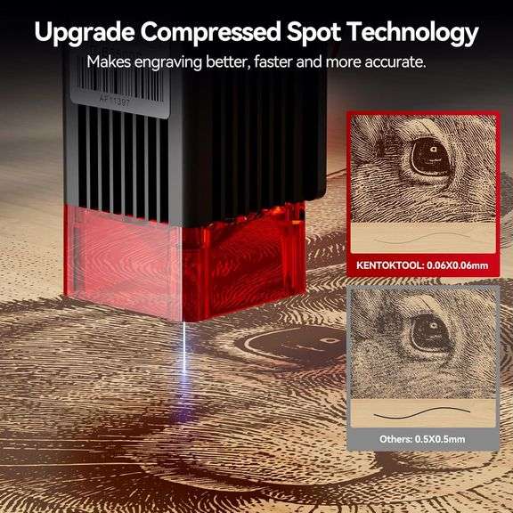 Laser Engraver, KENTOKTOOL LE400PRO 50W Laser Engraving Machine for ...