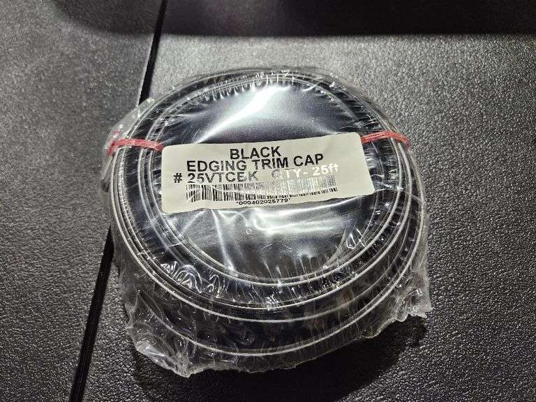 Colmet 25 ft. Black Vinyl Trim Cap Edging - Matthews Auctioneers