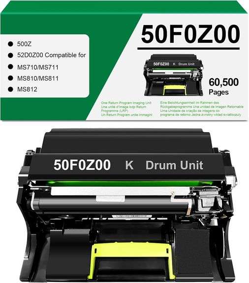 50F0Z00 Remanufactured Drum Unit Compatible for Lexmark 50F0Z00 50F0Z0G 500Z 500ZG MS310d MS410d ...