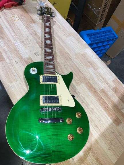 ivy ILS-300 EGR Les Paul Solid-Body Electric Guitar, Emerald Green ...