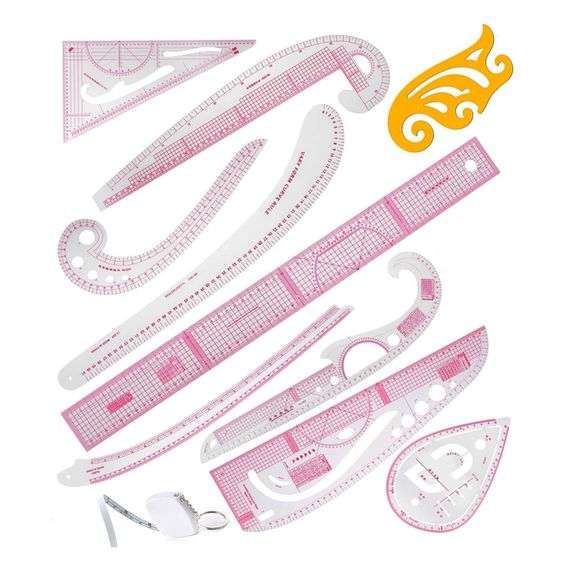 LINXIAO Styling Sewing French Curve Ruler Set, Assorted Shapes Sewing ...