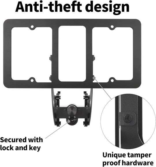 The Original Lockable License Plate Holder for 2020-2024 Tesla Model Y ...