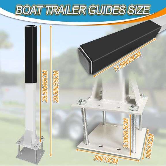 2PCS Boat Trailer Guides Poles Kits, Heavy Duty Boat Guides for ...