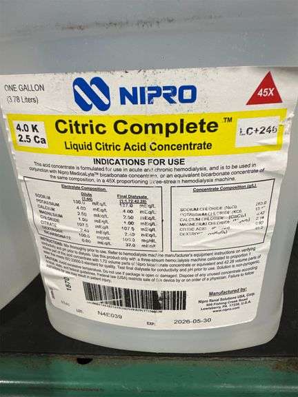 (2) Nipro Citric Complete Liquid Citric Acid Concentrate - Matthews ...