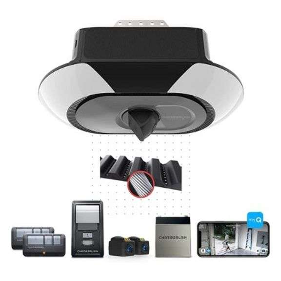 CHAMBERLAIN B6753T Secure View Ultra Quiet Garage Door Opener with ...