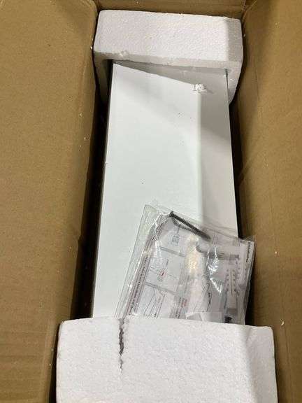 Giftgarden 16 Inch Wall Mounted Floating Shelves Set of 5, White Wood ...