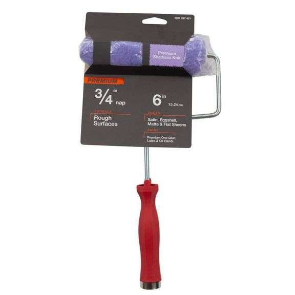 6 in. X 3/4 in. High-Capacity Polyester Knit Mini Paint Roller with ...