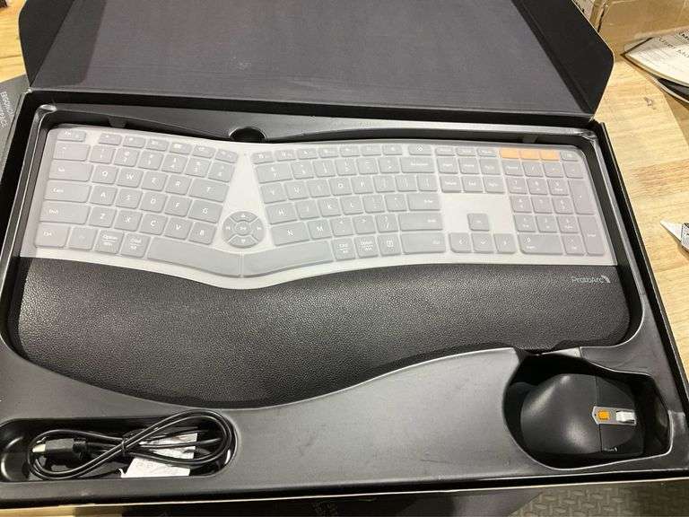 Ergonomic Wireless Keyboard Mouse, ProtoArc EKM01 Plus Full Size Ergo ...