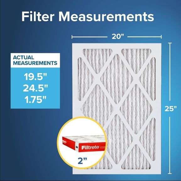 Filtrete 20x25x2 Furnace Filter, MPR 1000, MERV 11, Clean Living Basic ...