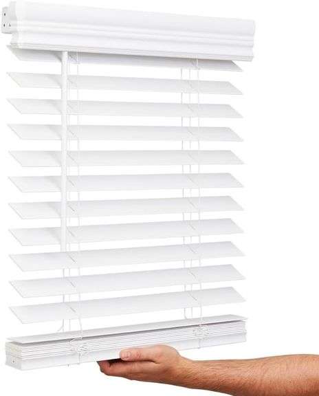 Lotus & Windoware Cordless, 2 Inch Faux Wood Blind, 27" Wide x 84" Long ...